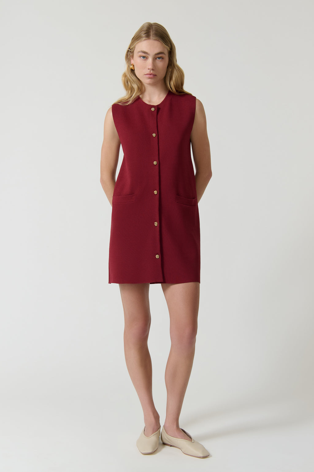 NANDA DRESS - BURGUNDY – ONTE